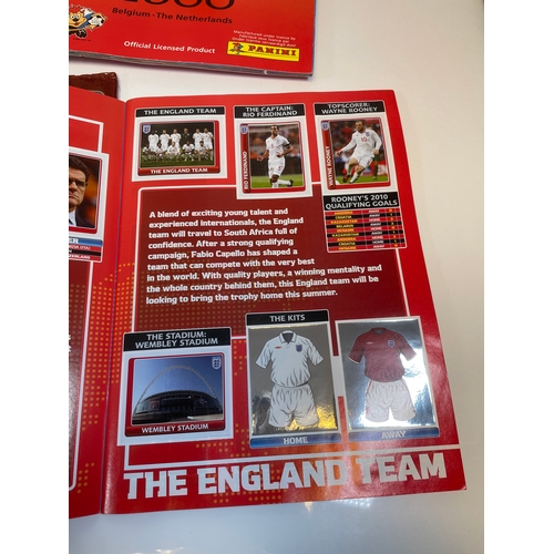 A quantity of collectable football sticker albums - Euro's, England ...