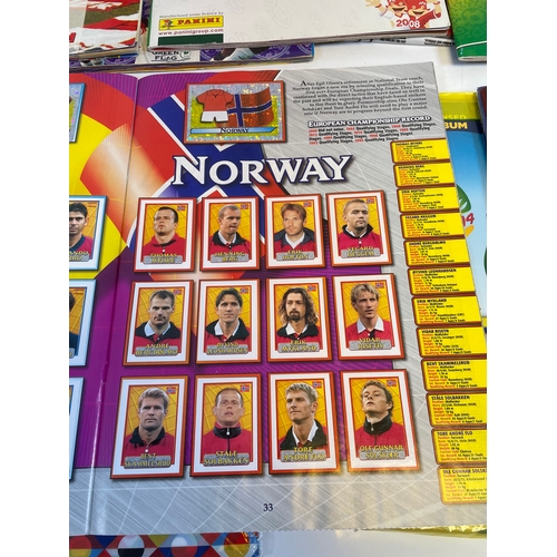 A quantity of collectable football sticker albums - Euro's, England ...