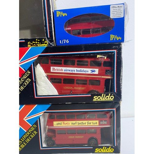 A collection of Various Die-cast model buses