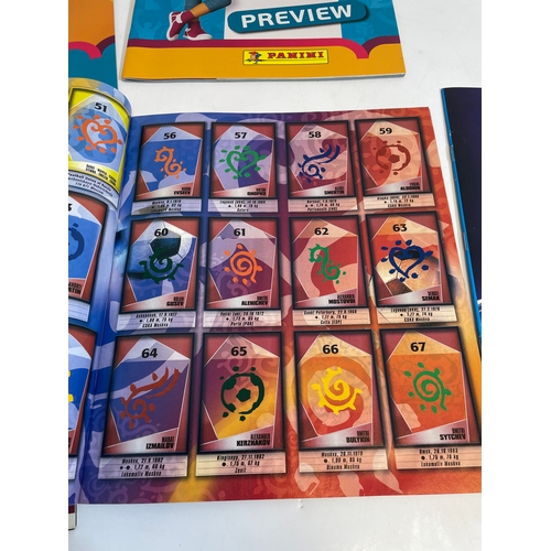 Five collectable Football sticker books