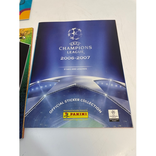 Five collectable Football sticker books