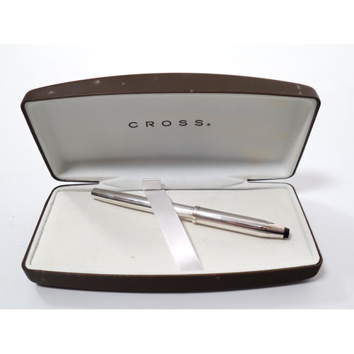 Silver 925 Cross Fountain Pen with Original 18ct Yellow Gold Nib in ...