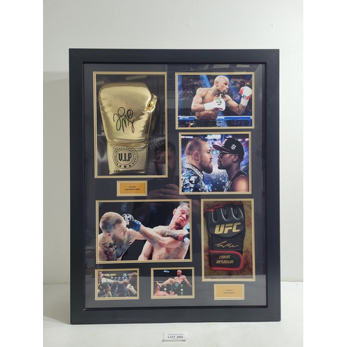 Connor McGregor vs Nate Diaz UFC signed glove , Floyd Mayweather Vs ...