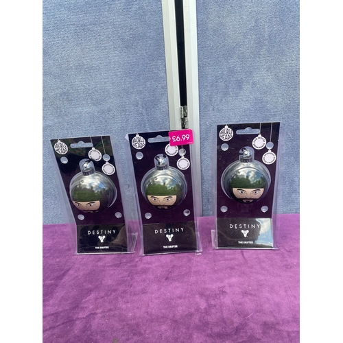 Three Destiny The drifter and Two Fornite Crackshot Bauble Heads, Three ...
