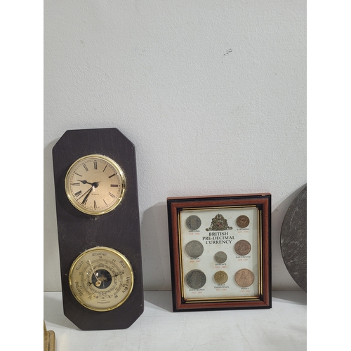 Collection of collectables including brass, cooper, etched plaques ...