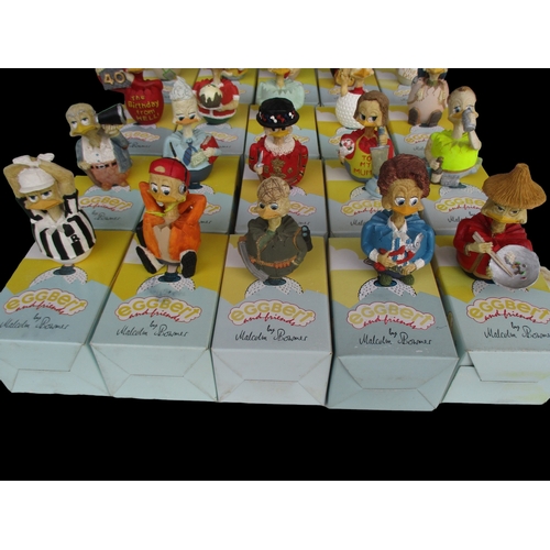 A LOT OF 20 BOXED EGGBERT & FRIENDS FIGURINES. BY MALCOLM BOWMER.