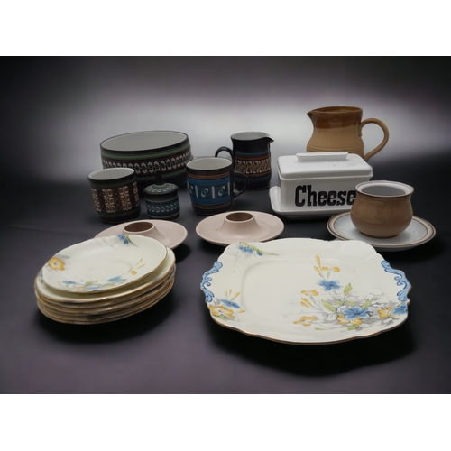 A MIXED JOB LOT OF ENGLISH POTTERY & OTHER CERAMICS.
