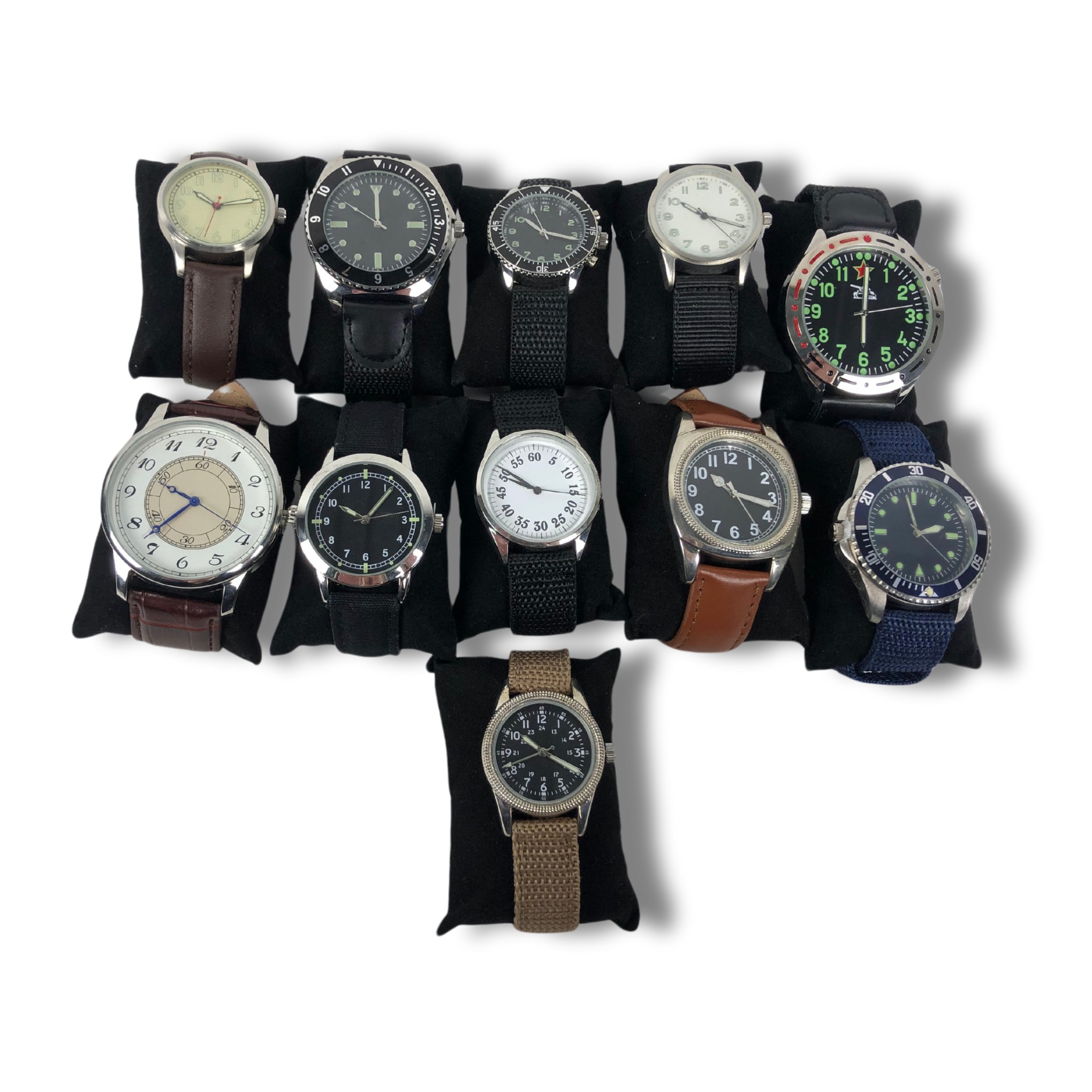 Collection of 11 watches all from the Eaglemoss Military watches ...