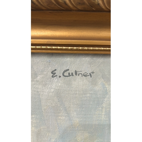 Oil portrait in ornate gilt frame, artist signed Cutner. Depicts a ...