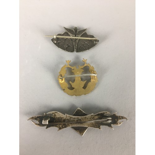 2 x Prussian/German Military White Metal (silver) Badges together a ...