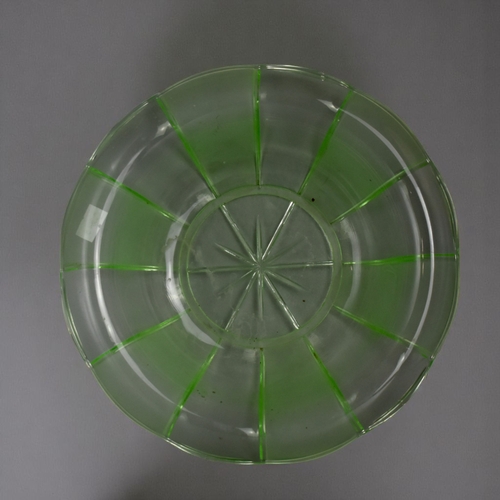 A Josef Inwald Uranium glass 'Ribbon Girl' centrepiece Frog.Circa 1930 ...