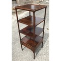 Elegant Early Victorian Square 4 Tiered Whatnot having Singular Drawer ...