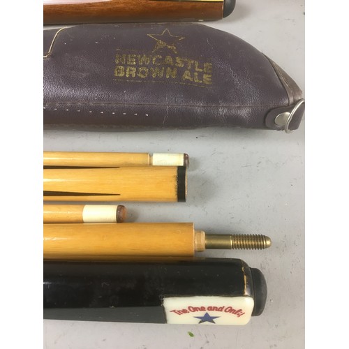 Vintage Steve Davis Riley Snooker Cue with Carry Case and a Newcastle ...