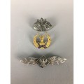 2 x Prussian/German Military White Metal (silver) Badges together a ...