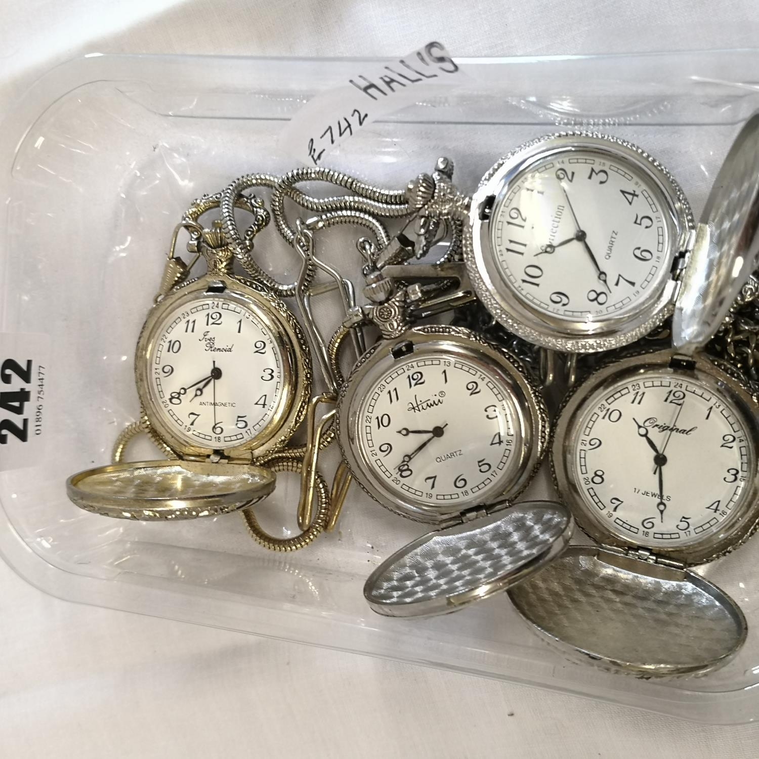 4 pocket watches, "Ives Renoid", "Collection", "Himi" & "Original" all ...