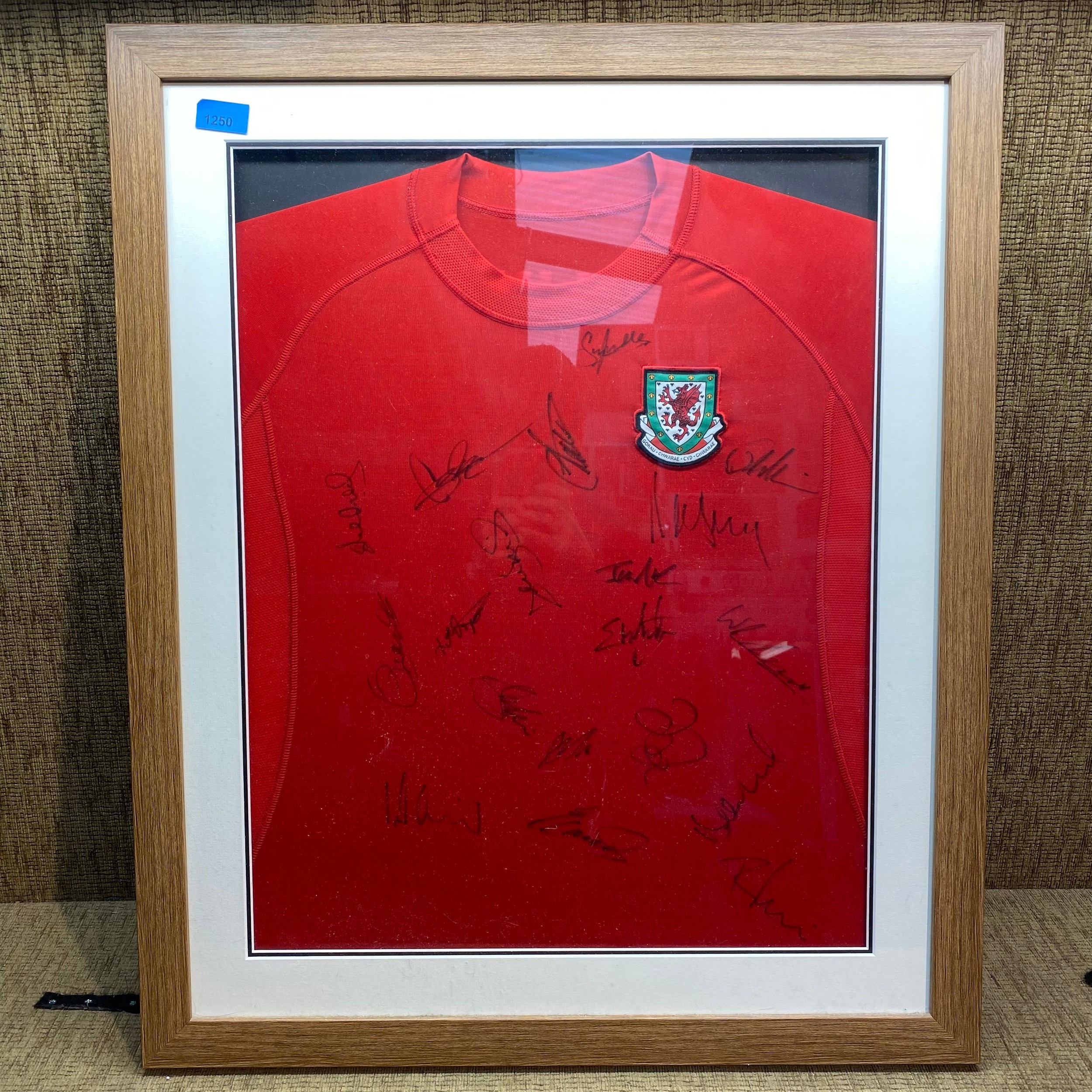 Wales Signed Welsh framed Football shirt signed by the team including ...