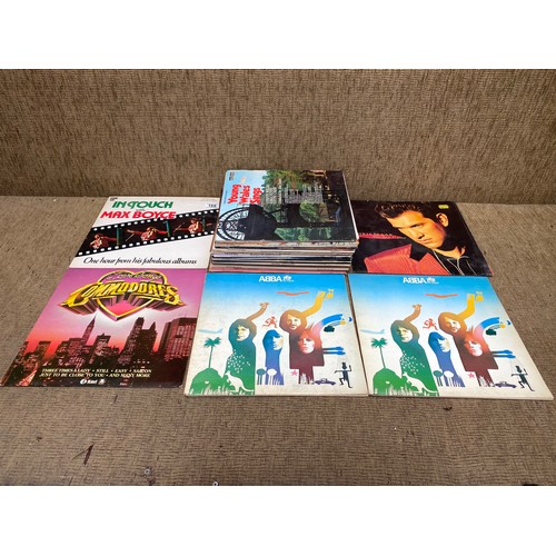 collection vinyl LP records including max boyce, abba.