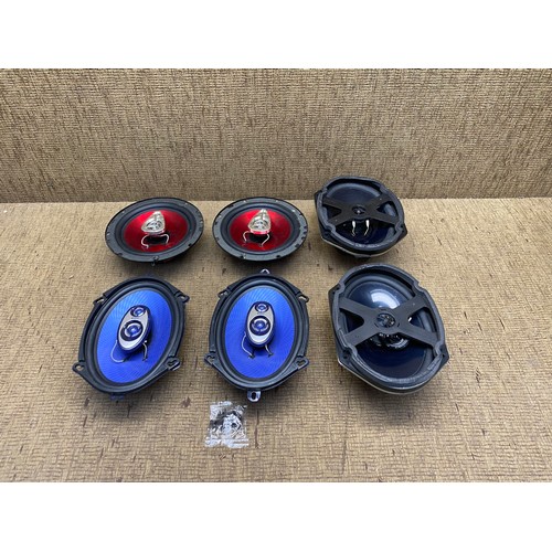 JVC car stereo speakers CS J6820 6x8, 15cmx20cm mica cone PYLE B blue ...