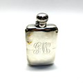 Henry Birks and Sons Sterling Silver hip flask 14cm. 175g