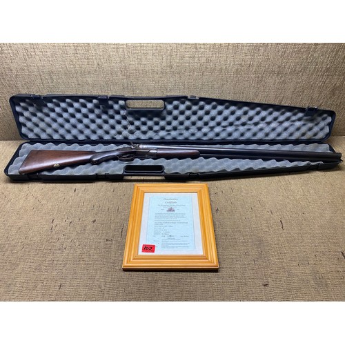 Deactivated double barrel shotgun Newton Fairclough 12 bore, with ...