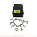 Hot Diamonds HDIA 925 Sterling Silver bracelet with nine modern charms ...