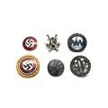 German party badge with a golden party badge and four Polish military ...