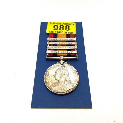 Queen's South Africa Medal, Claps South Africa 1902 , Transvaal, Orange ...