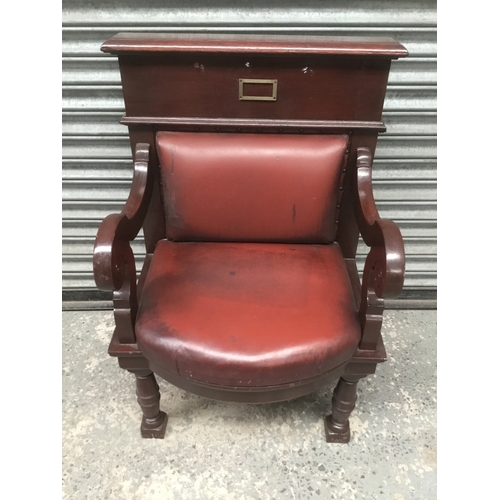 Large oak “Chair” with an interesting history. The “Poor Law” of 1834 ...