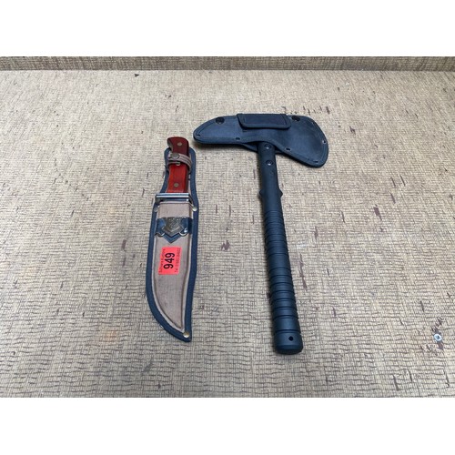 Eighth Air Force Brazilian survival knife and survival axe. Over 18 ...