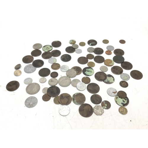 A selection of old mixed coins