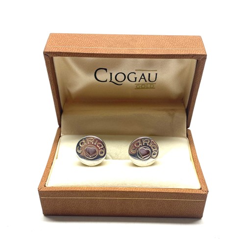 Welsh Clogau Sterling Silver, Enamel & Gold 'Cariad' Cufflinks (Retired ...