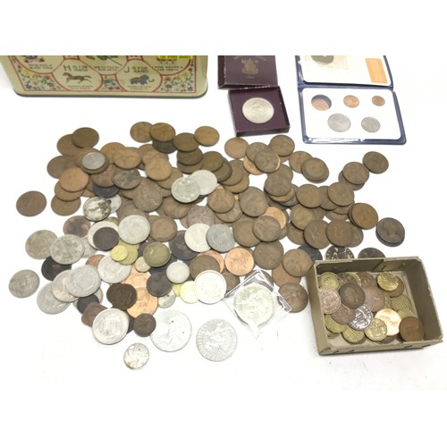 A large collection of coins.