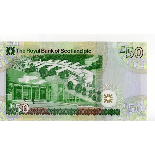 Scotland, Royal Bank of Scotland 50 Pounds dated 14th September 2005 ...