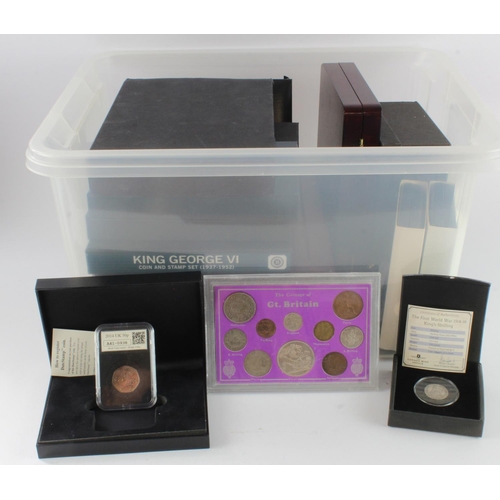 Stacker box of GB Decimal & Pre-Decimal housed in mainly London Mint ...