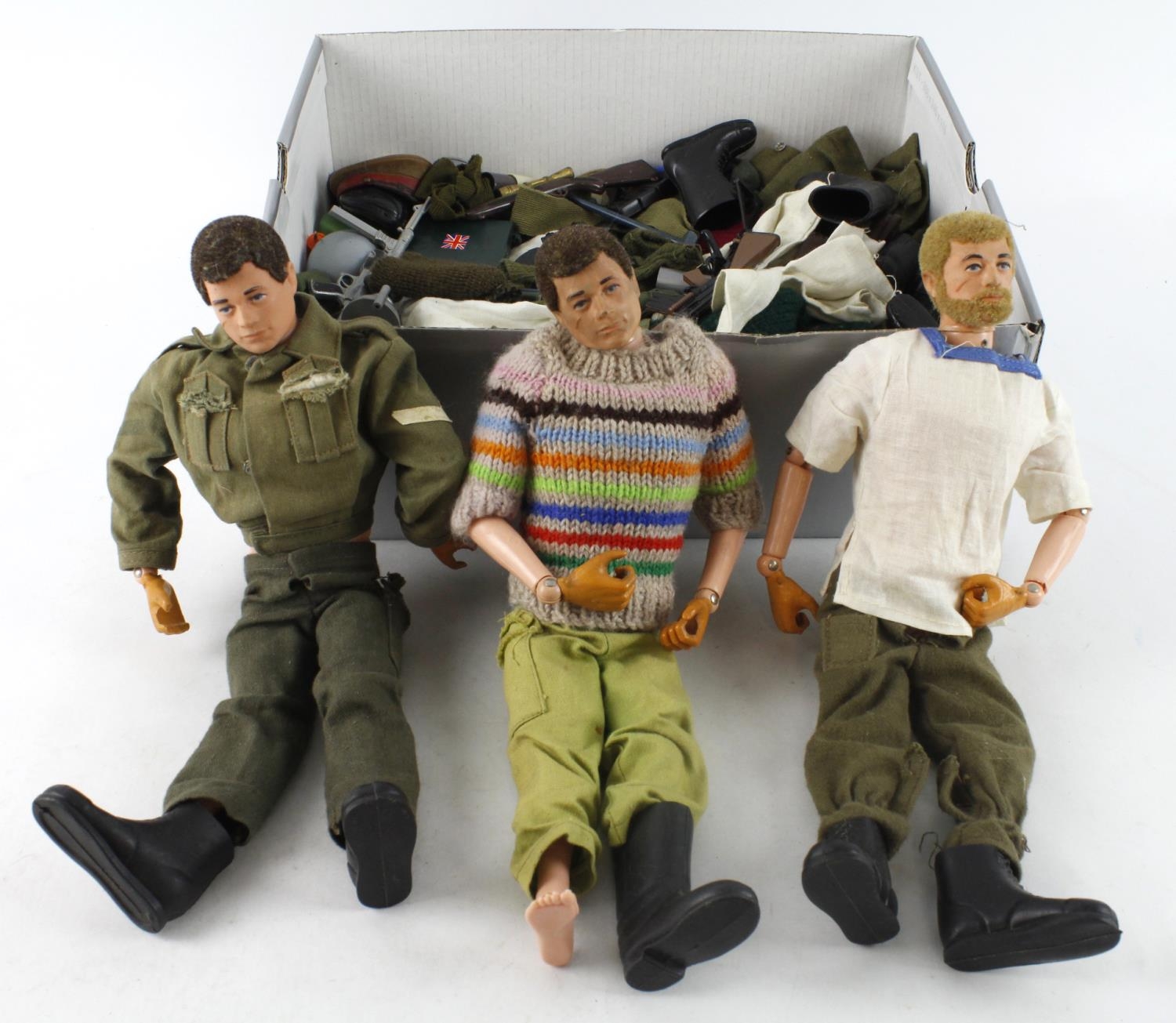 Action Man. Three original Action Man dolls by Palitoy, dated 1964 ...