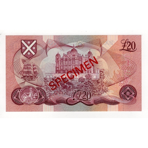 Scotland, Bank of Scotland 20 Pounds dated 2nd February 1981, SPECIMEN ...