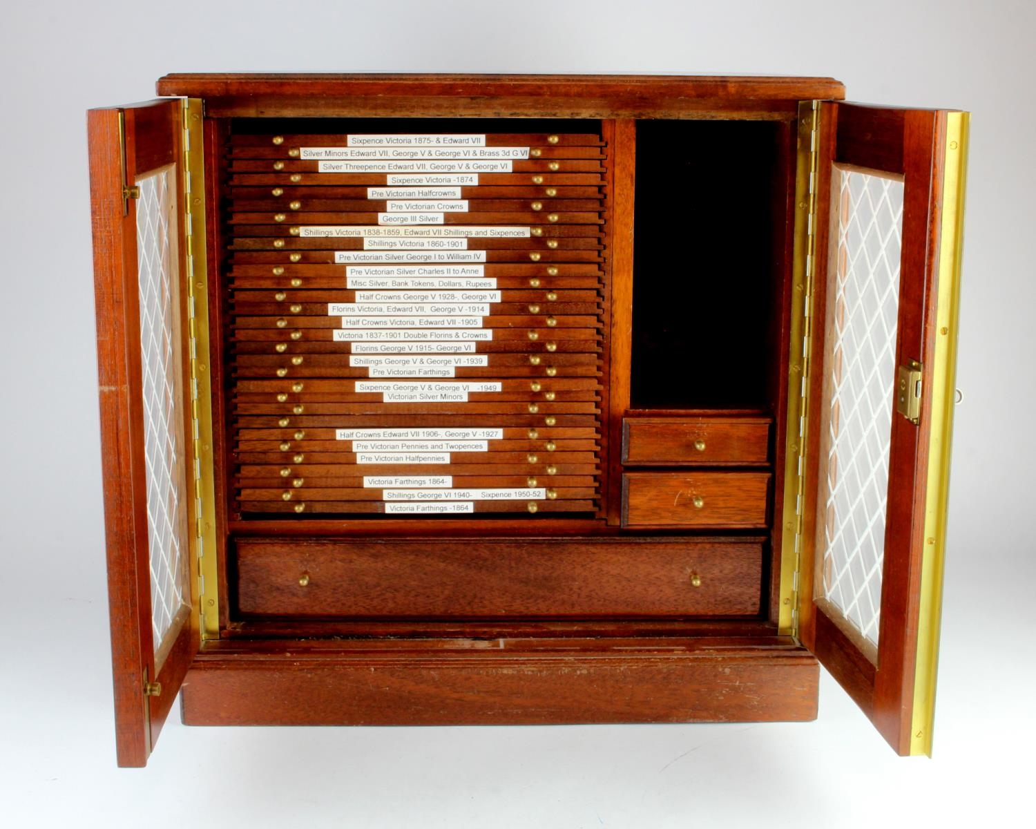 Coin Cabinet: Large, high quality mahogany coin cabinet by Peter ...