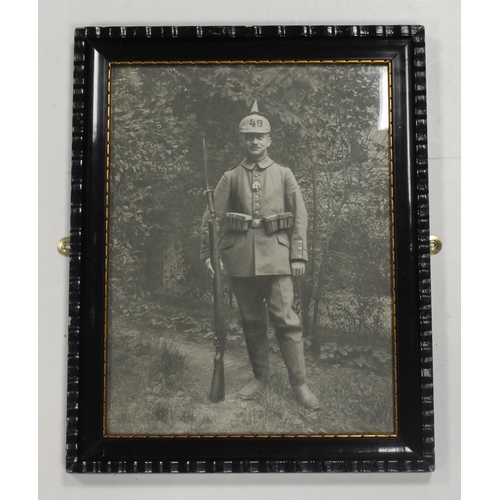 German WW1 superb soldiers portrait photo in frame size 380 x 300.