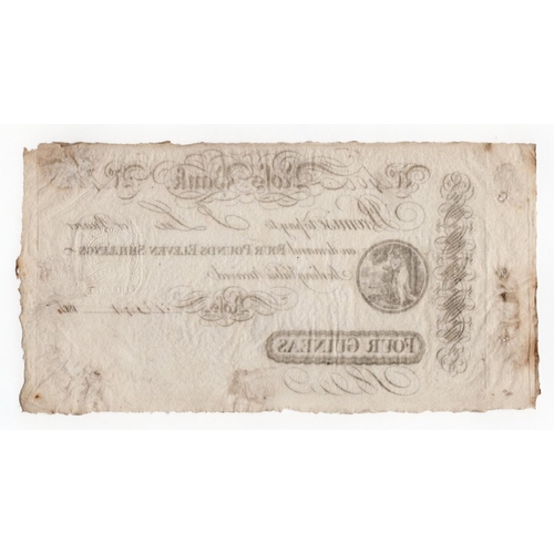 Ross Bank 4 Guineas (4 pounds 11 Shillings) dated 1914, No. 400 (Outing ...
