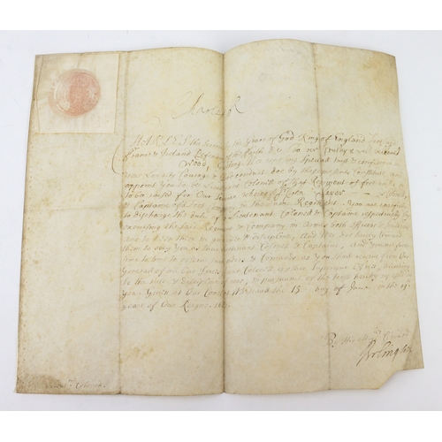 Charles II hand signed twice, original Military Commission document for ...