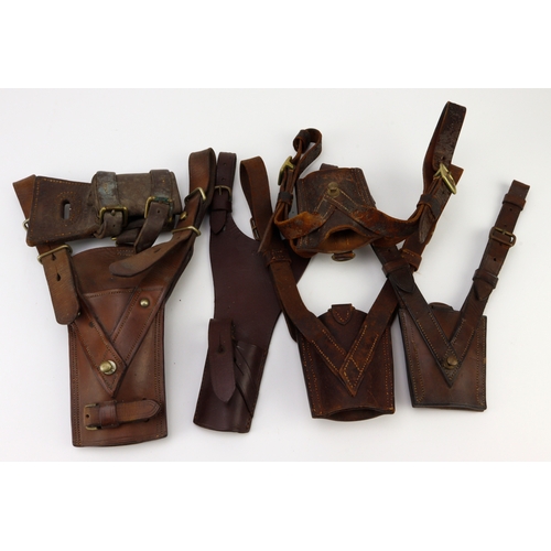 Sam Brown officers leather sword frogs collection of five including ...