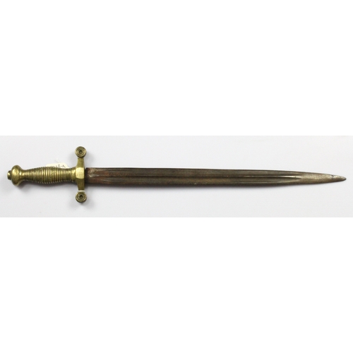 Sword: A European Gladius pattern sword. Unmarked. Blade 17.75". Twin ...