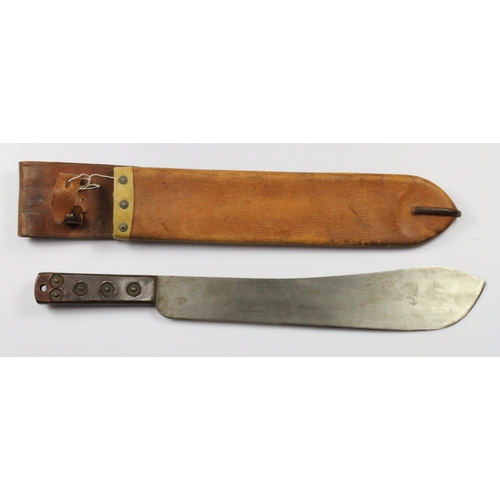 WW2 British Army jungle machete. Broad blade 15". 1914 pattern leather ...