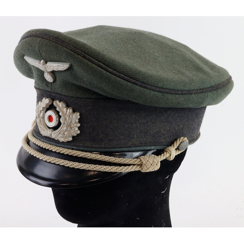 German 3rd Reich Army Sonderfuhrer Officers peaked cap by top maker Erel