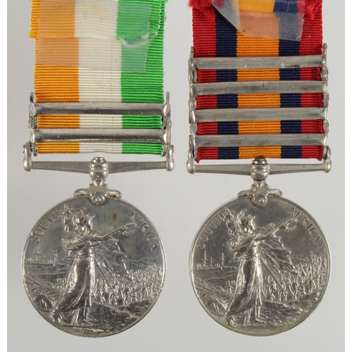QSA with bars RoM/DoL/Trans/Witt (3941 Pte G W Mellor 11th Hussars) and ...