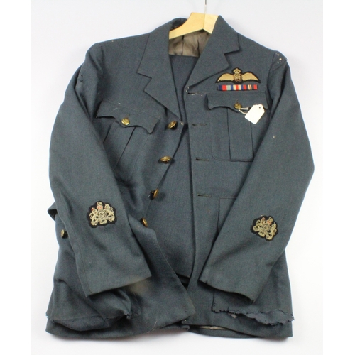 RAF WW2 pilots uniform with jacket, trousers and side hat with pilots ...