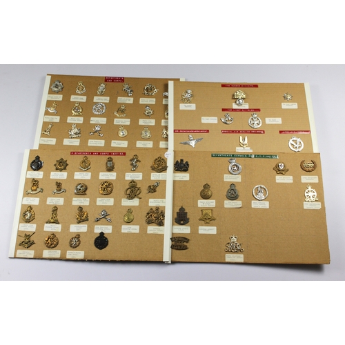 Cap badges original collection mounted on cards - Departments and Corps ...