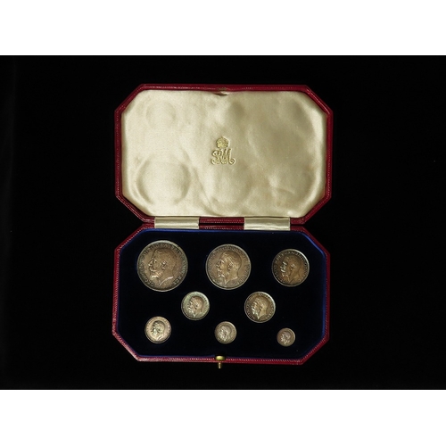 Proof Set 1911 (8 coins) the silver set: Halfcrown to Maundy Penny ...