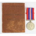 WW2 interest - 1939-45 War medal and Soldiers AB64 book, 14937114 ...