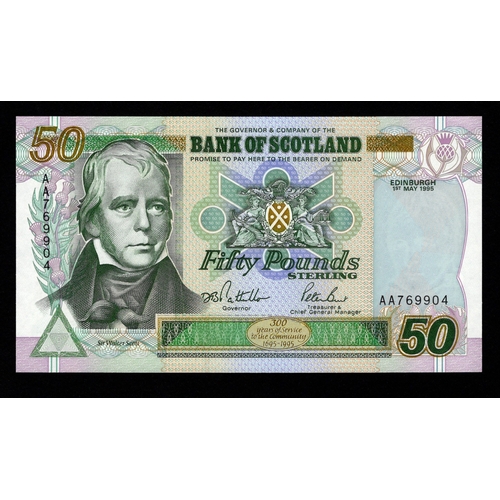 Scotland, Bank of Scotland 50 Pounds dated 1st May 1995, FIRST SERIES ...